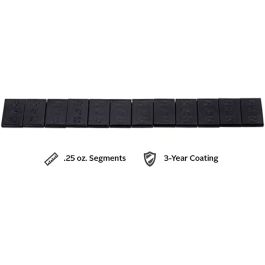 Perfect .25 Oz. QuikStik Series Black Coated Adhesive Steel Weight /Roll